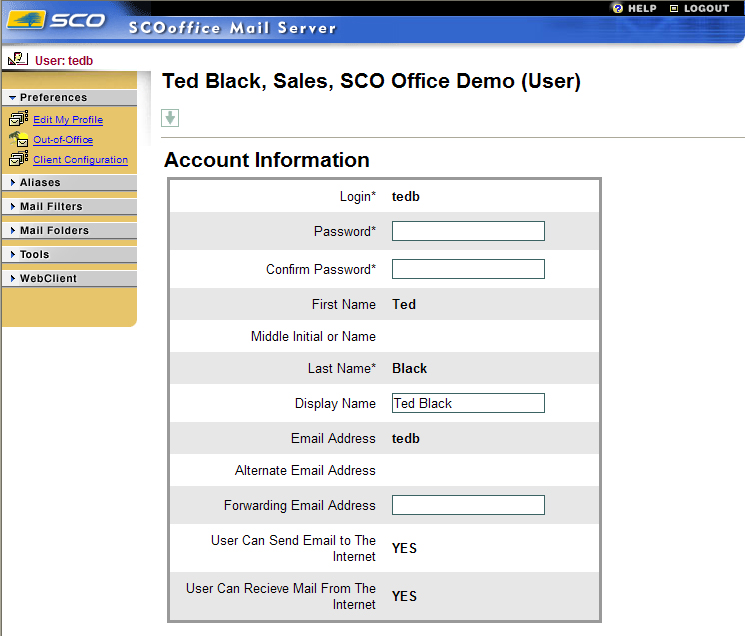 SCOoffice Server Demonstration